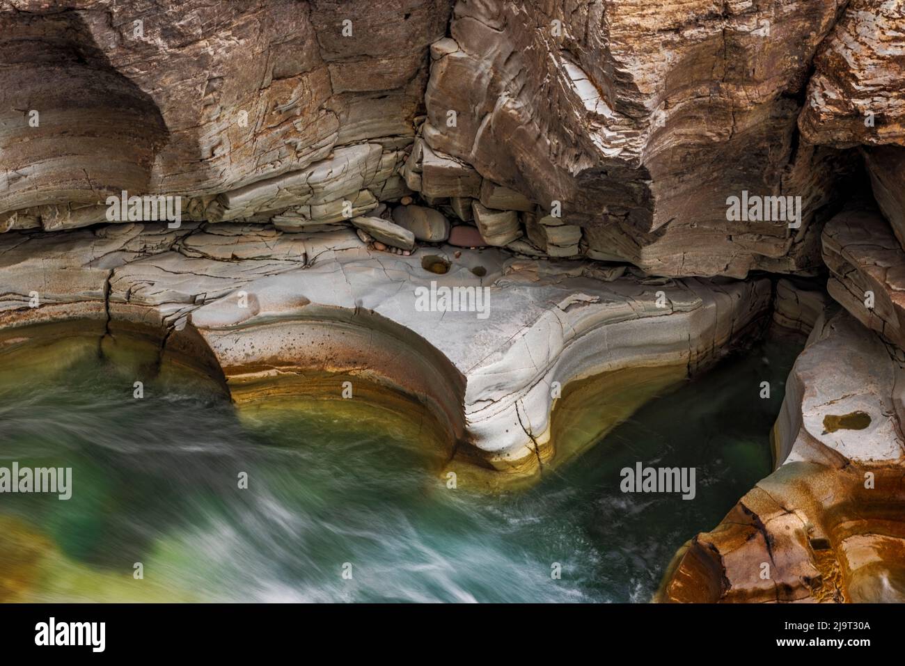 Sacred Dancing Cascade in McDonald Creek in Glacier National Park ...