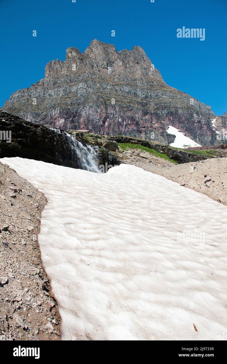 Clements Mountain and Glacier, Glacier National Park, Montana, USA ...