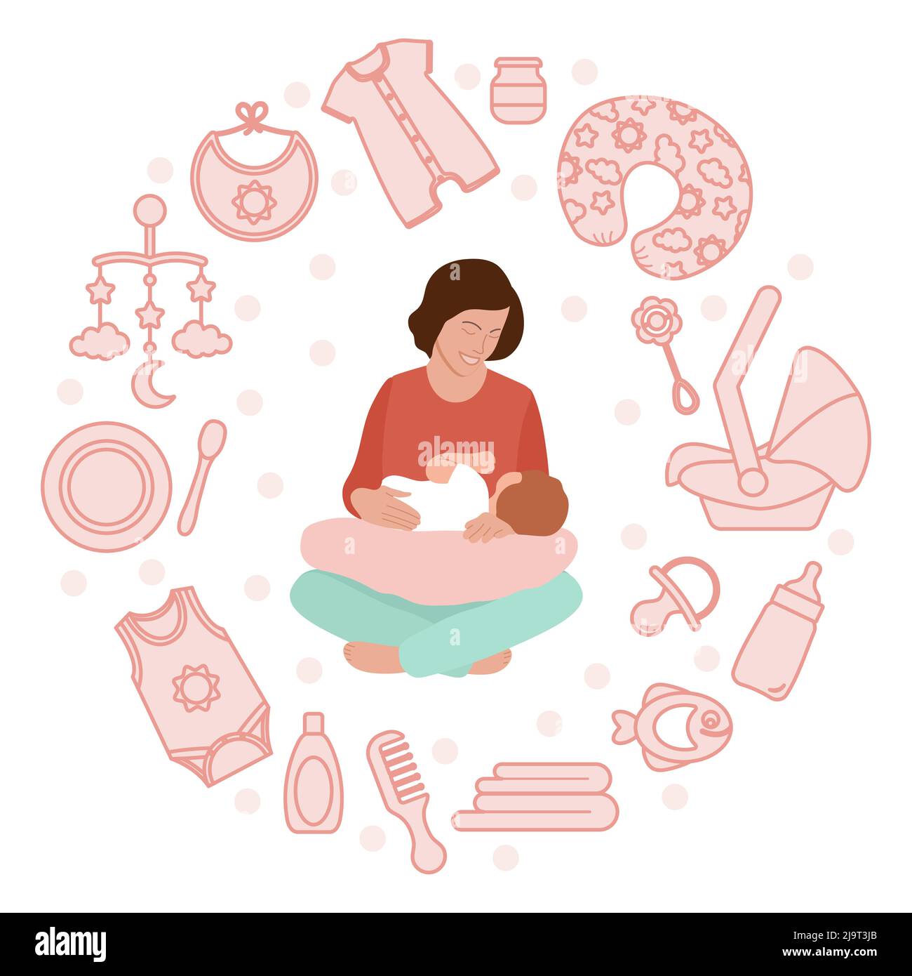 Mothers nursing Stock Vector Images - Alamy