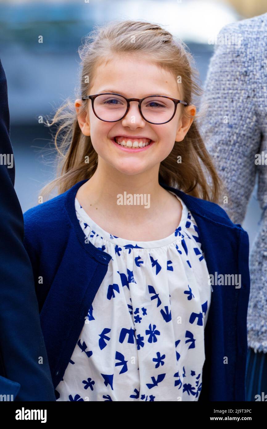 Ostergotland, Sweden. 25th May, 2022. Princess Estelle during a visit ...