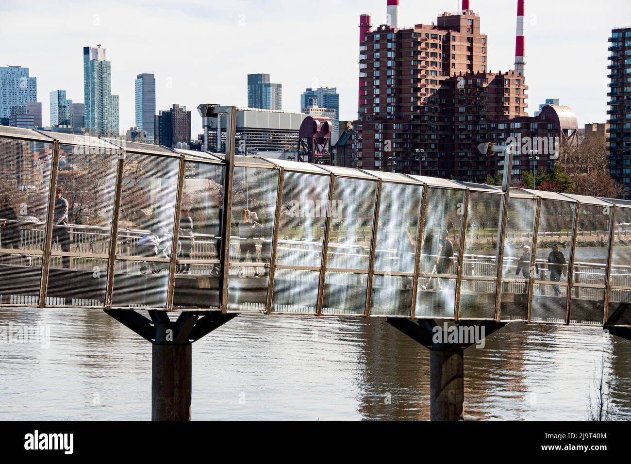 USA, New York City, Manhattan, Upper East Side. John Finley Walk along ...