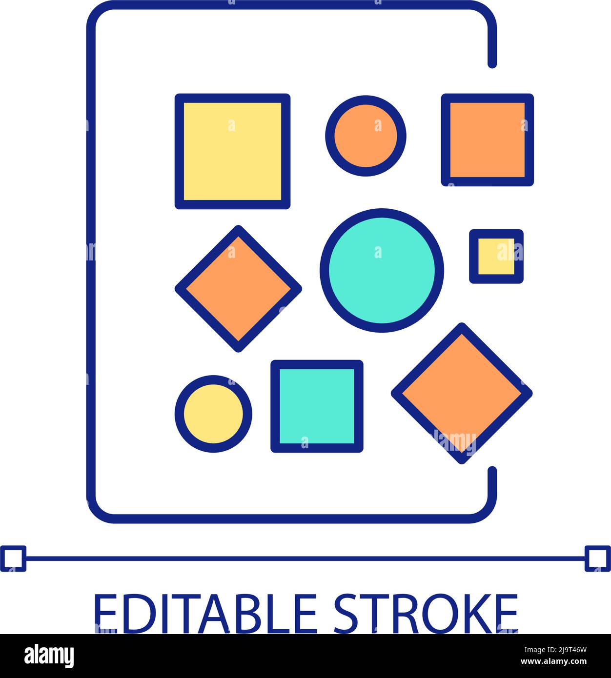 Unstructured data management RGB color icon Stock Vector Image & Art ...