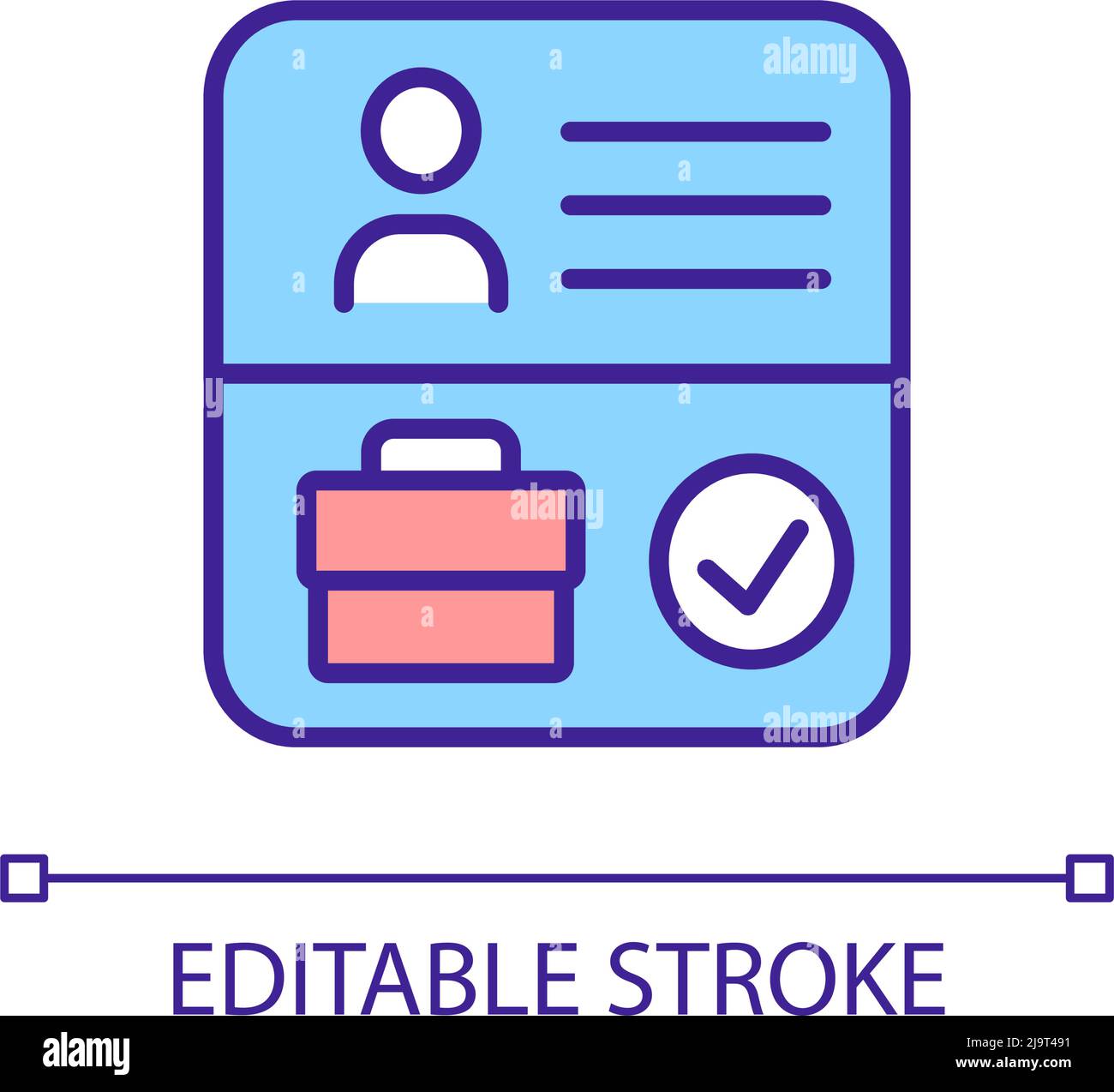 Work permit RGB color icon Stock Vector Image & Art - Alamy