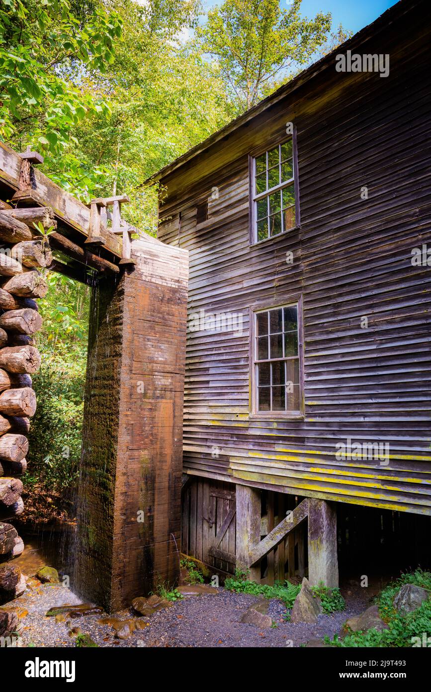 Mingus Mill in Great Smoky Mountains, Cherokee, North Carolina Stock ...