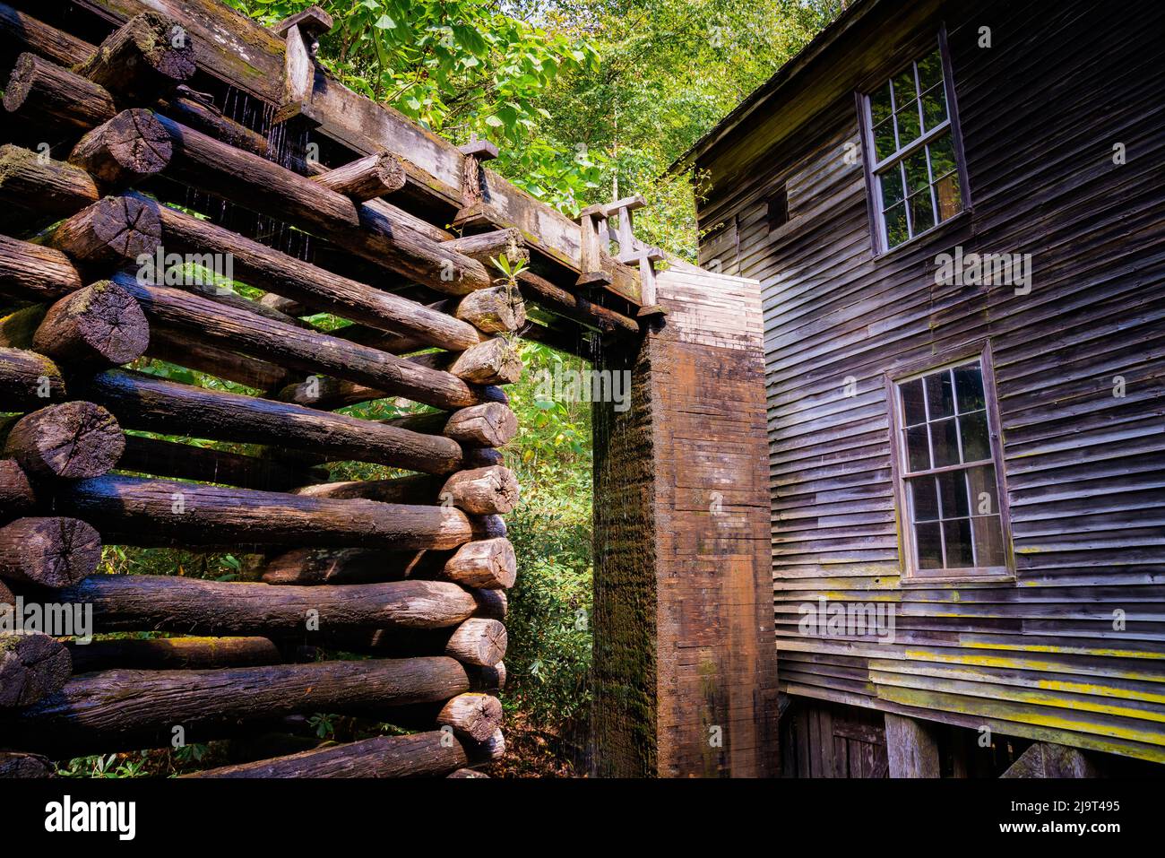 Mingus Mill in Great Smoky Mountains, Cherokee, North Carolina Stock ...