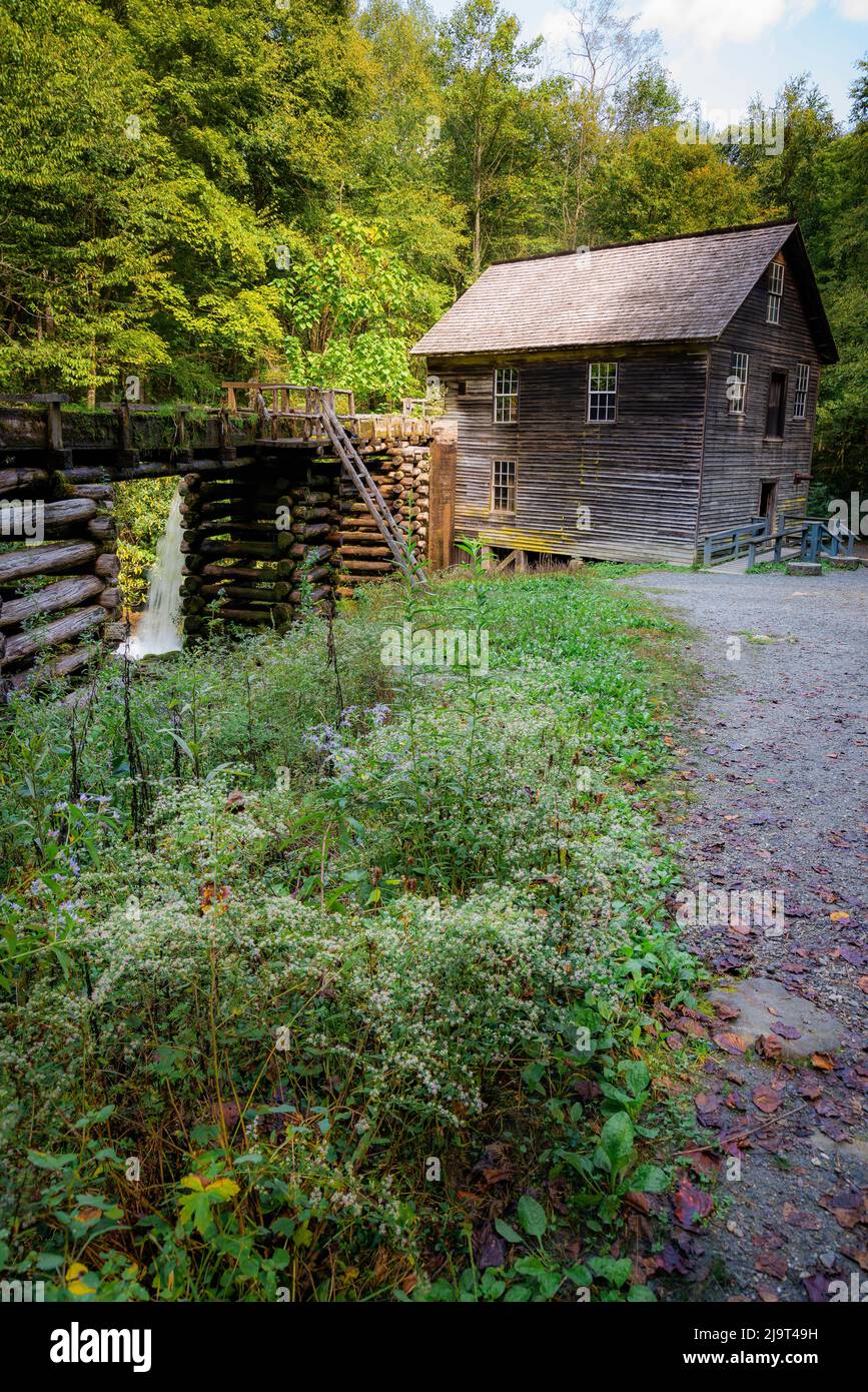 Mingus Mill in Great Smoky Mountains, Cherokee, North Carolina Stock ...