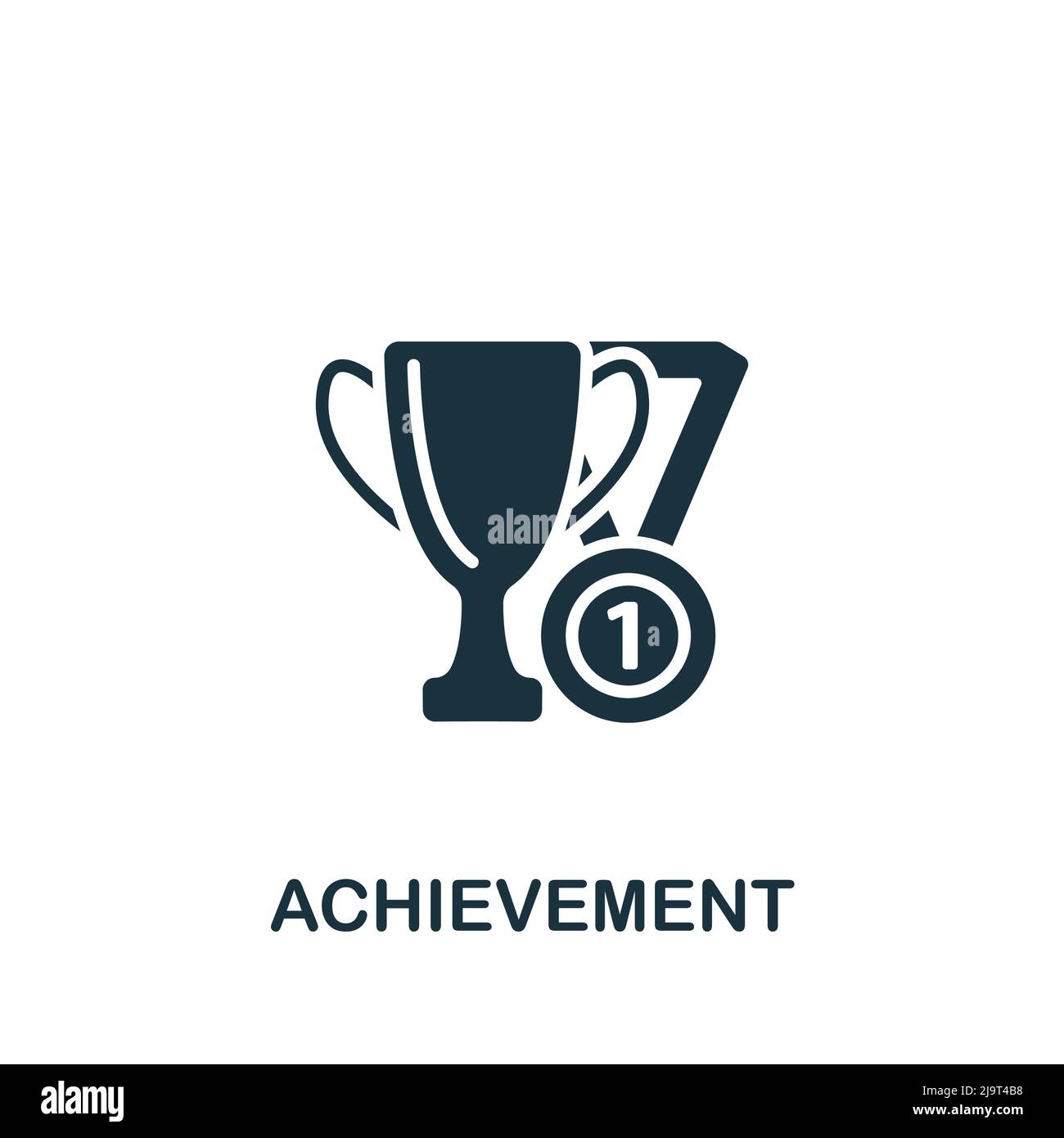 Achievement icon. Simple line element success symbol for templates, web ...