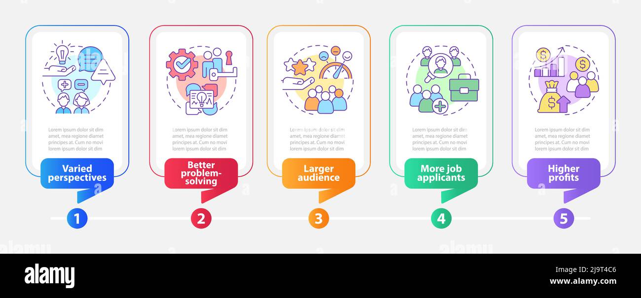 Workplace diversity advantages rectangle infographic template Stock ... Workplace diversity advantages rectangle infographic template Stock ...