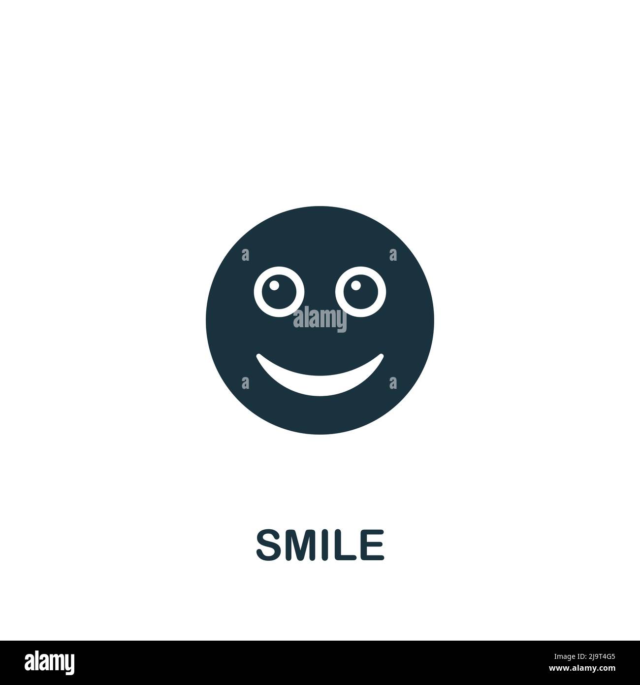 Smile icon. Simple line element success symbol for templates, web ...