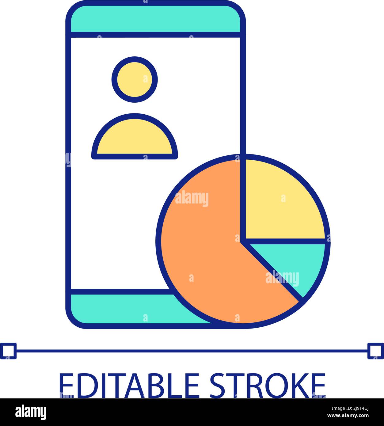 Mobile usage statistics RGB color icon Stock Vector Image & Art - Alamy