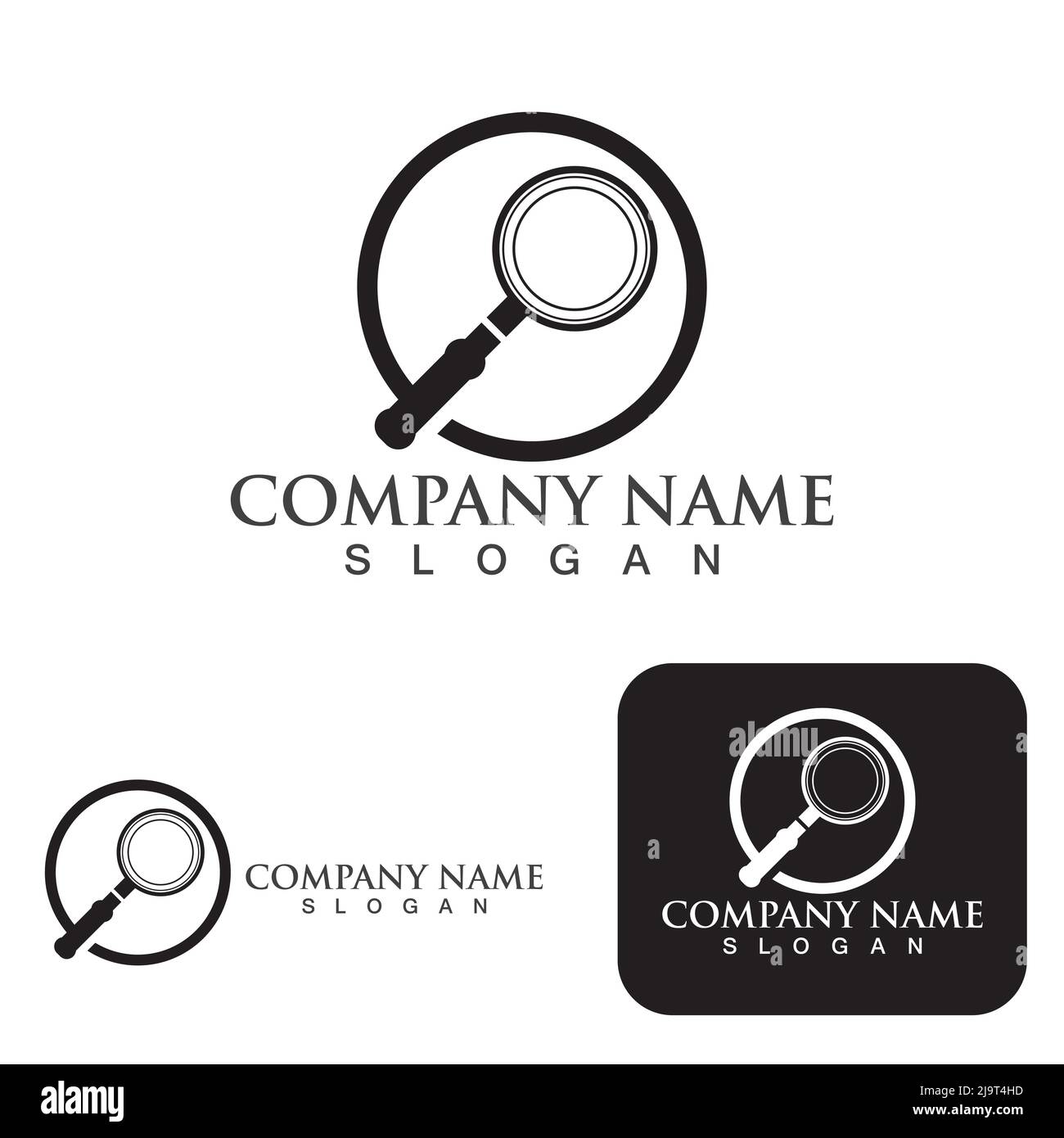 magnifying glass logo and symbol Stock Vector Image & Art - Alamy