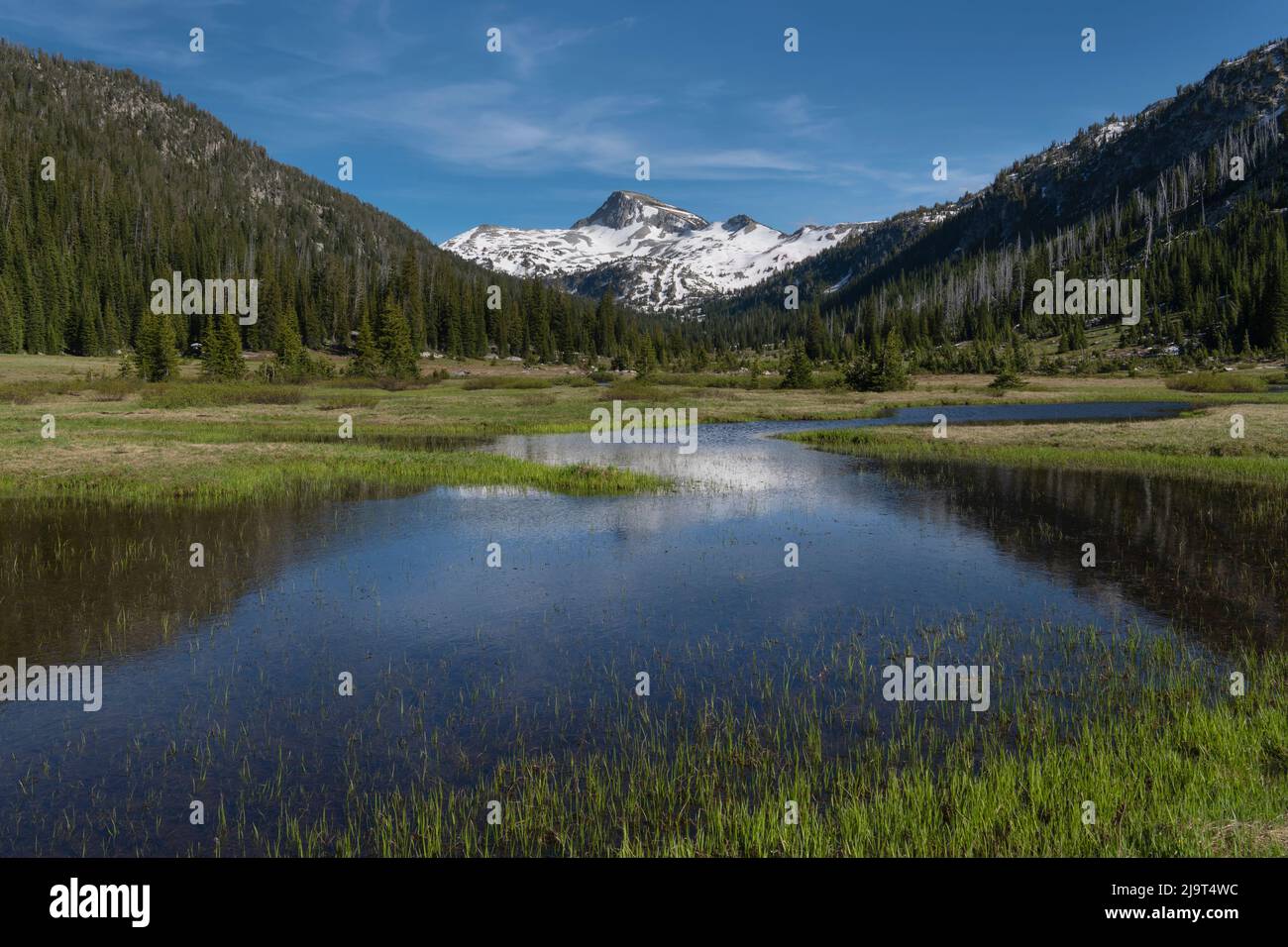 Eagle Cap reflected in ponds of Upper Lostine River, Eagle Cap ... Eagle Cap reflected in ponds of Upper Lostine River, Eagle Cap ...