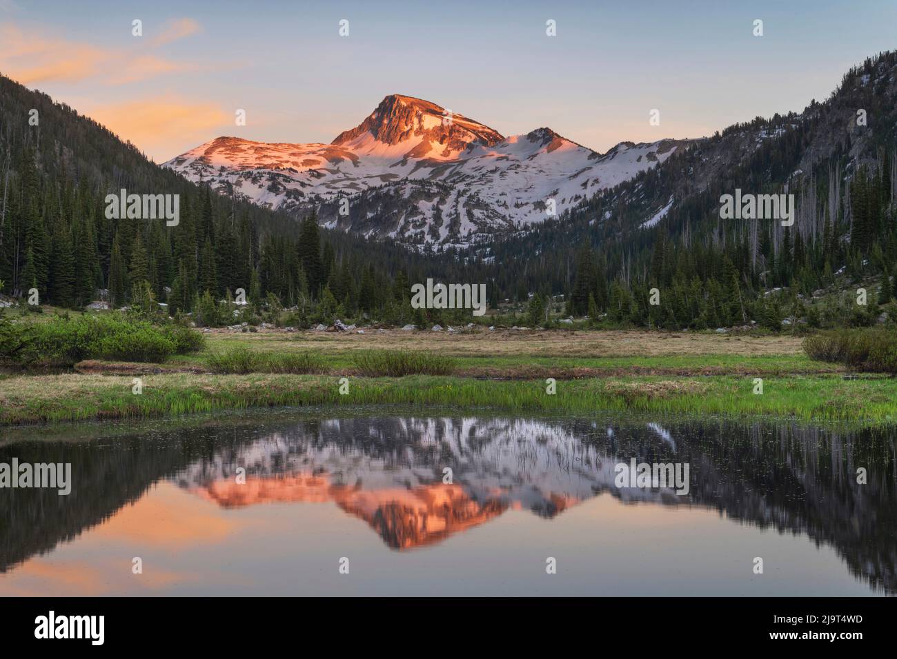 Eagle Cap reflected in ponds of Upper Lostine River, Eagle Cap ...