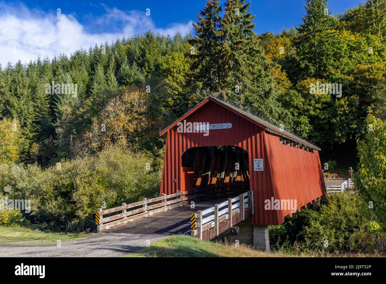 Chitwood Covered Bridge over the Yaquina River in Lincoln County ...