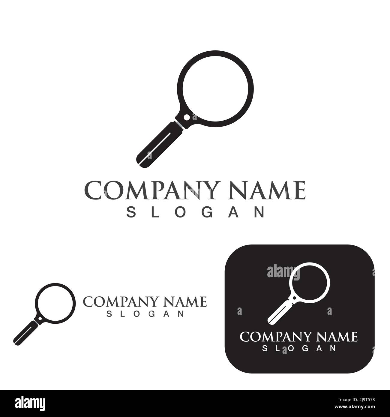 magnifying glass logo and symbol Stock Vector Image & Art - Alamy
