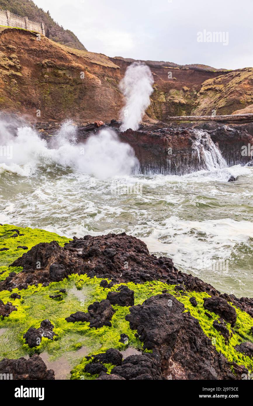 Spouting horn blow hole hi-res stock photography and images - Alamy