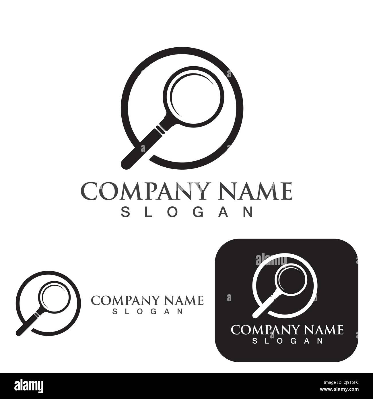 magnifying glass logo and symbol Stock Vector Image & Art - Alamy