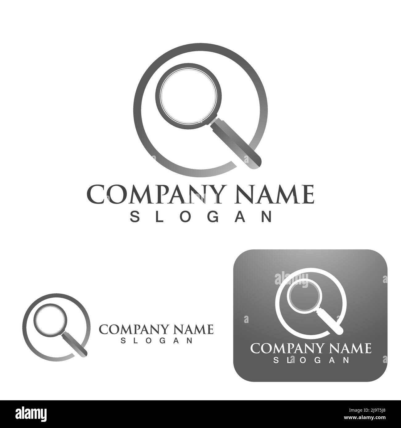 magnifying glass logo and symbol Stock Vector Image & Art - Alamy