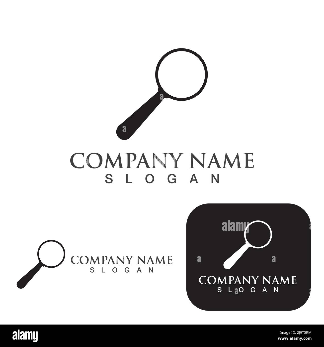 magnifying glass logo and symbol Stock Vector Image & Art - Alamy