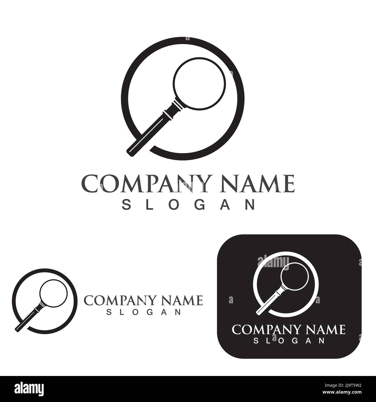 magnifying glass logo and symbol Stock Vector Image & Art - Alamy