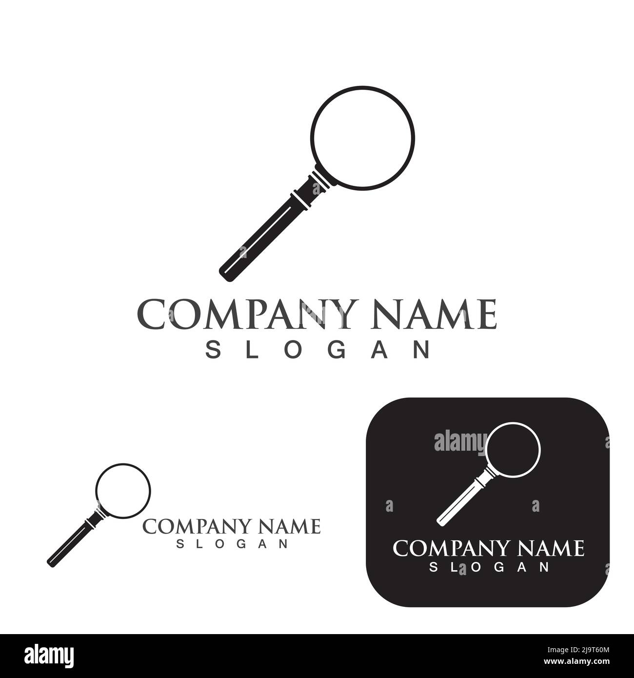 magnifying glass logo and symbol Stock Vector Image & Art - Alamy