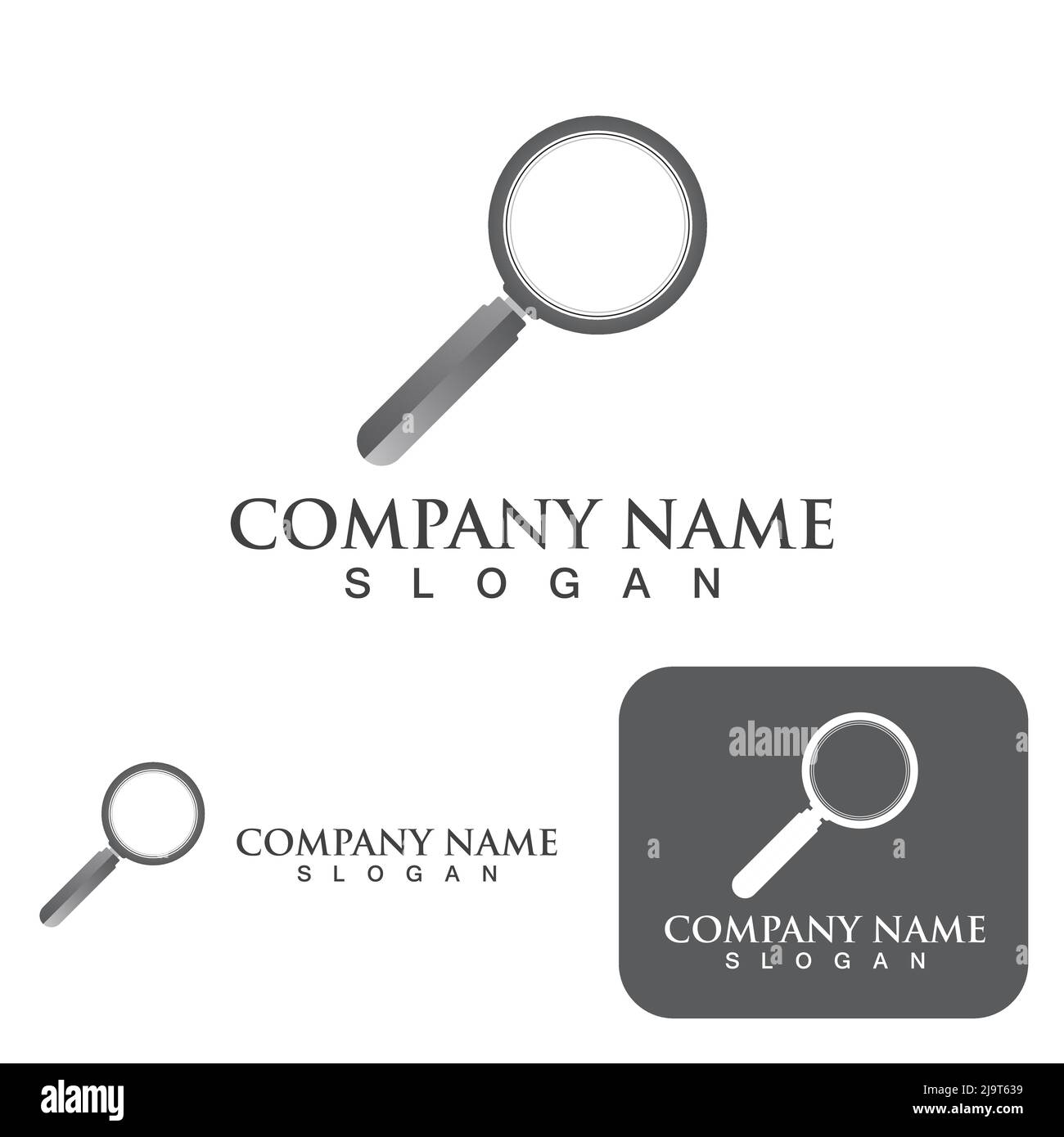 magnifying glass logo and symbol Stock Vector Image & Art - Alamy