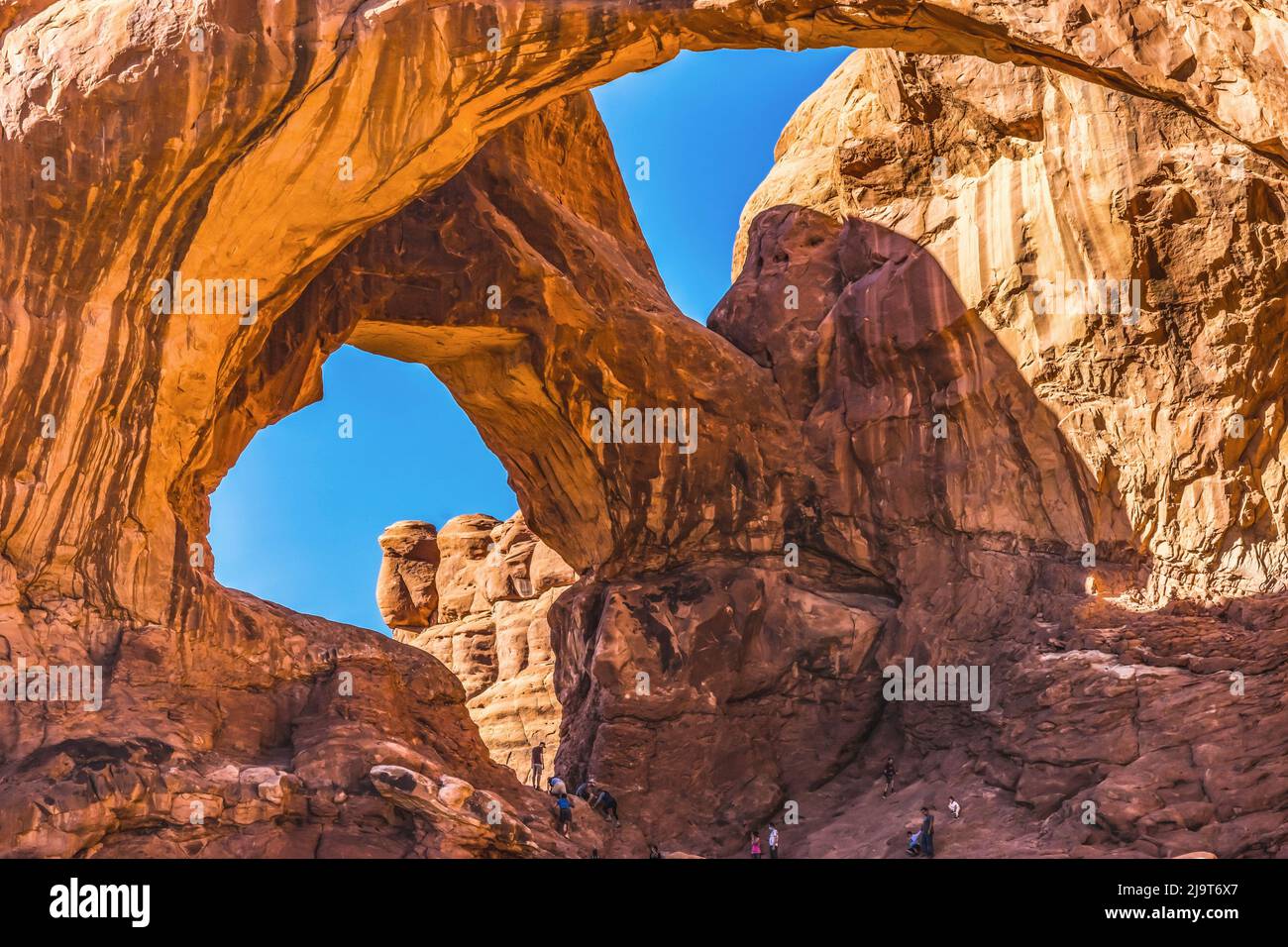 Double Arch, Windows Section, Arches National Park, Moab, Utah, USA ...