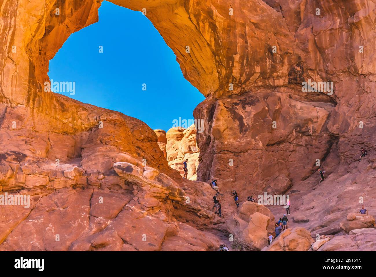 Double Arch, Windows Section, Arches National Park, Moab, Utah, USA ...