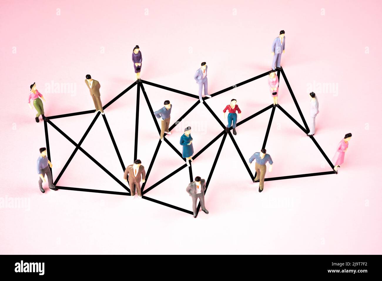 Connected network business vector map hi-res stock photography and ...