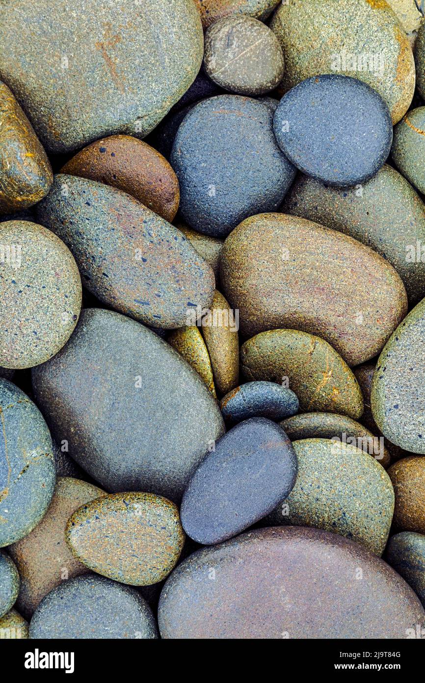 Rounded stones on beach hi-res stock photography and images - Alamy