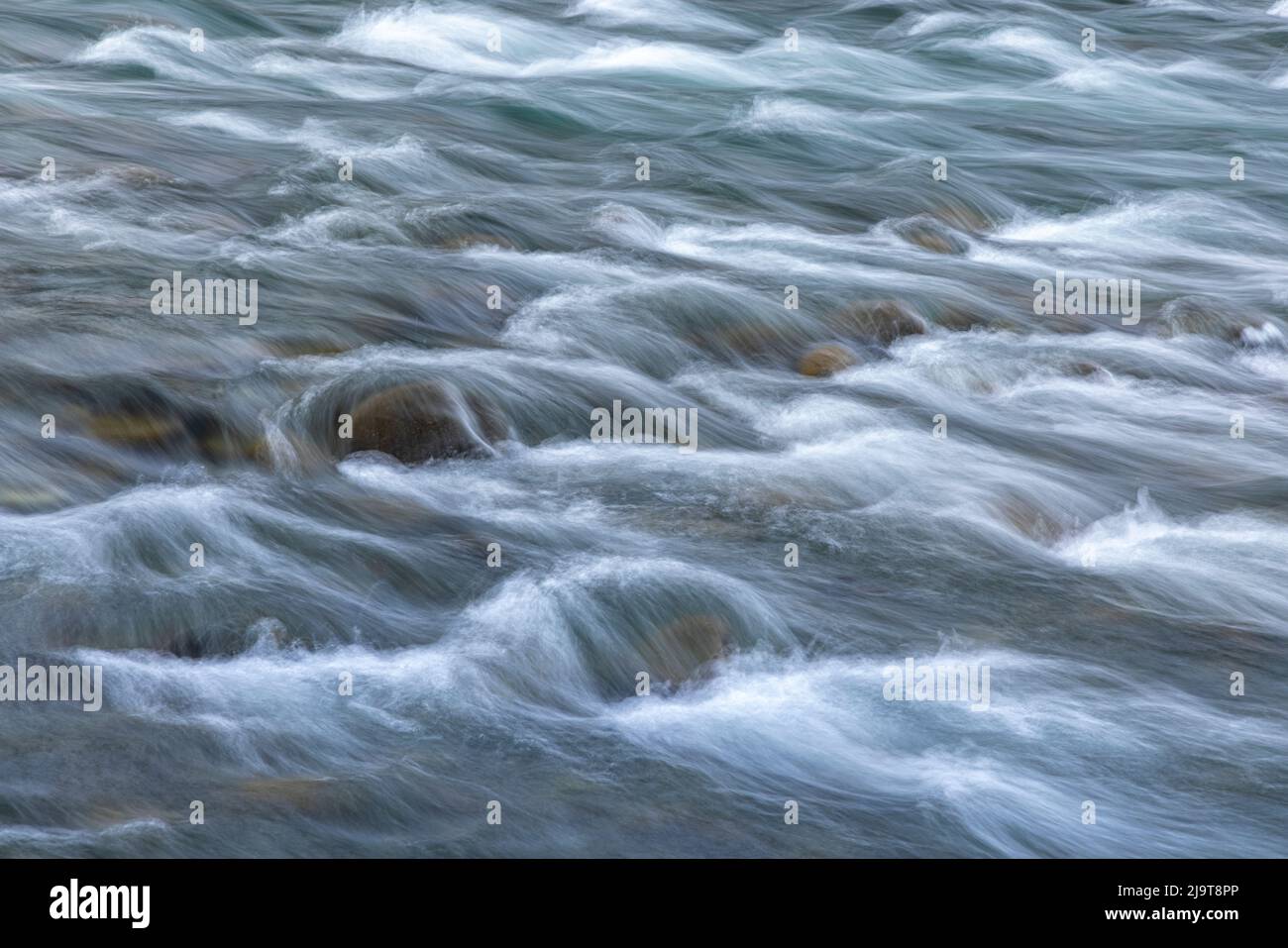 USA, Washington State, Olympic National Park. Elwha River rapids scenic ...