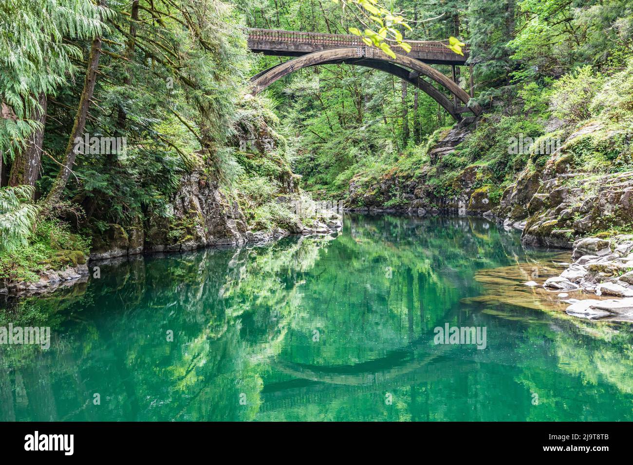 Moulton Falls Regional Park, Yacolt, Washington State, USA. The Moulton ...