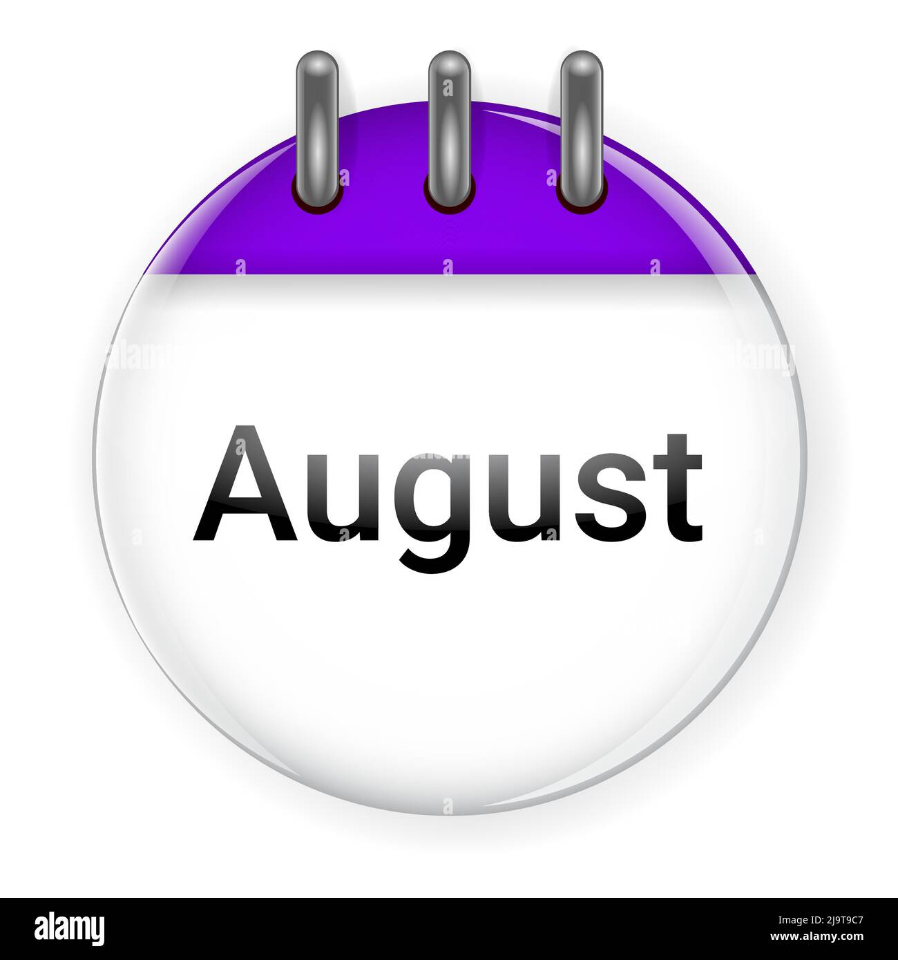 circle 3d calendar august Stock Vector Image & Art - Alamy