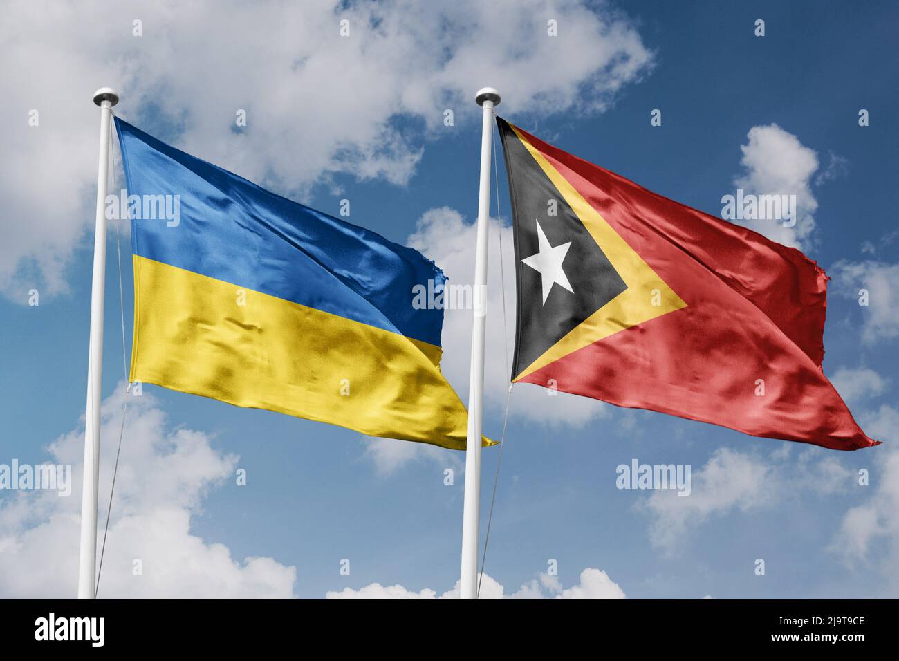 Ukraine east timor flag hi-res stock photography and images - Alamy