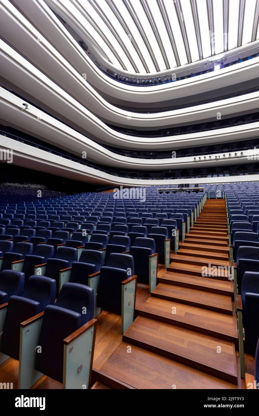 Valencia, Spain - 05 07 2022: Concert hall in the Palace of the Arts ...