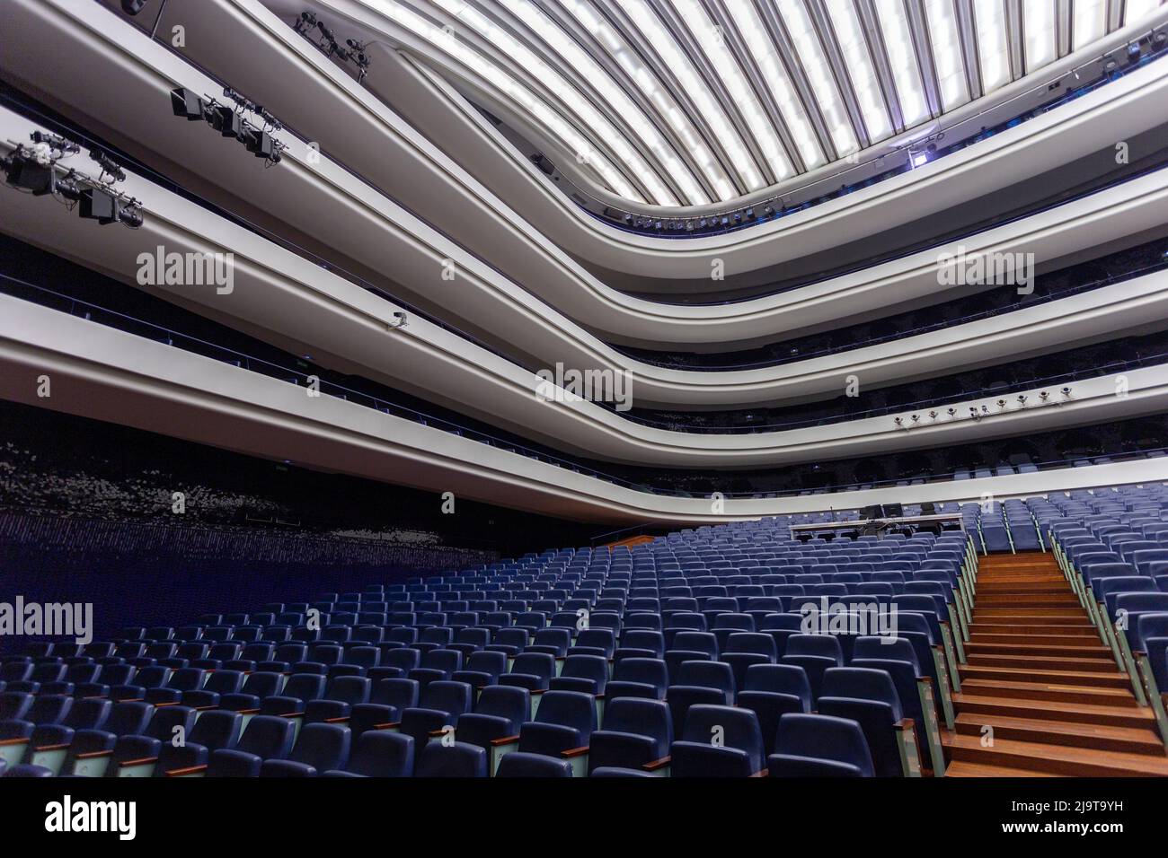 Valencia, Spain - 05 07 2022: Concert hall in the Palace of the Arts ...