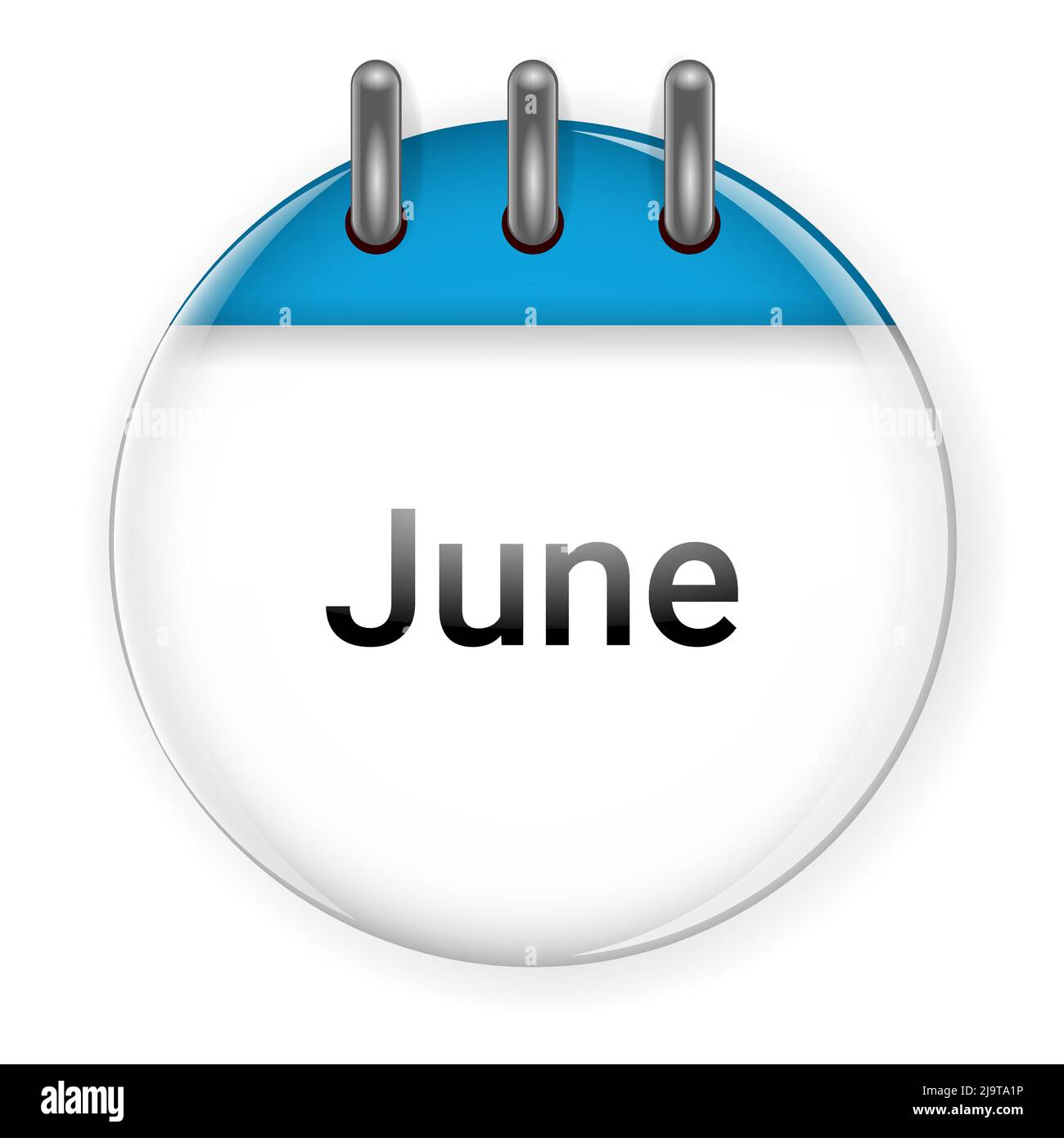 circle 3d calendar june Stock Vector Image & Art - Alamy