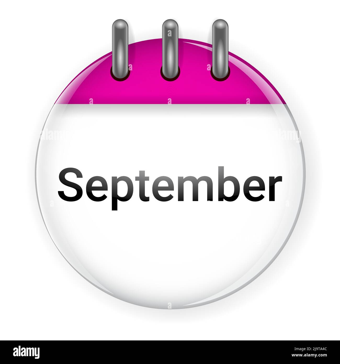 circle 3d calendar september Stock Vector Image & Art - Alamy