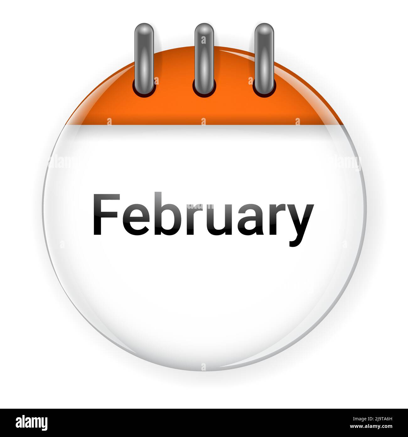 circle 3d calendar February Stock Vector Image & Art - Alamy