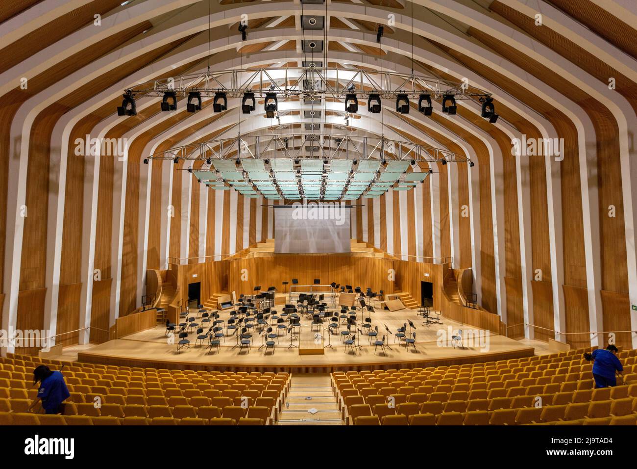 Valencia, Spain - 05 07 2022: Concert hall in the Palace of the Arts ...