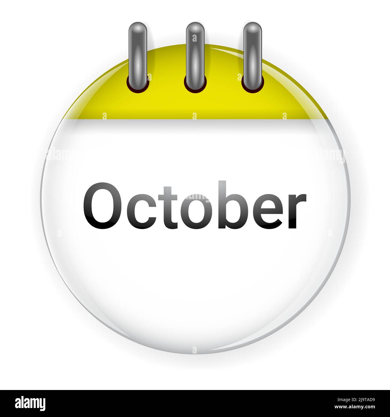 October calendar icon hi-res stock photography and images - Alamy