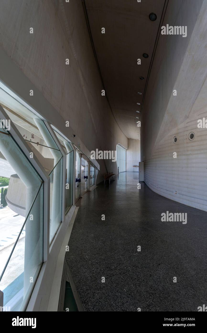 Valencia, Spain - 05 07 2022: The interior of the Palace of the Arts ...