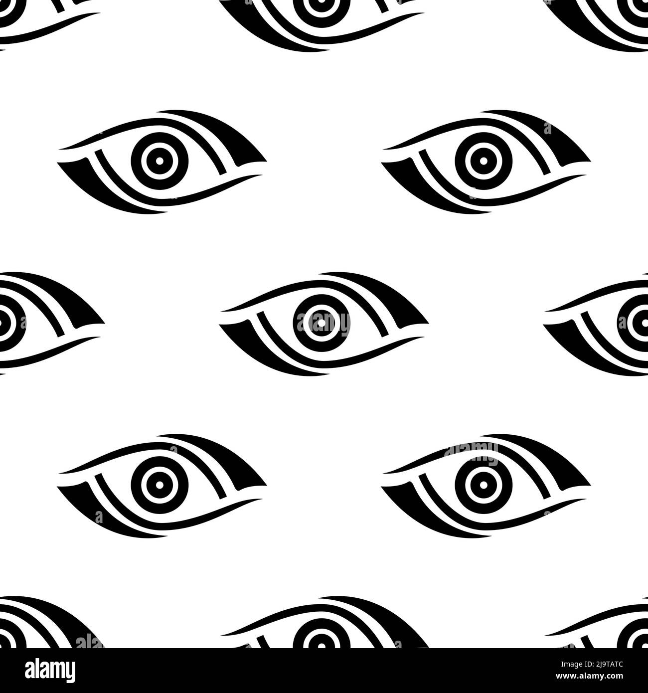 Eye vision isolated on white background is in Seamless pattern - vector ...