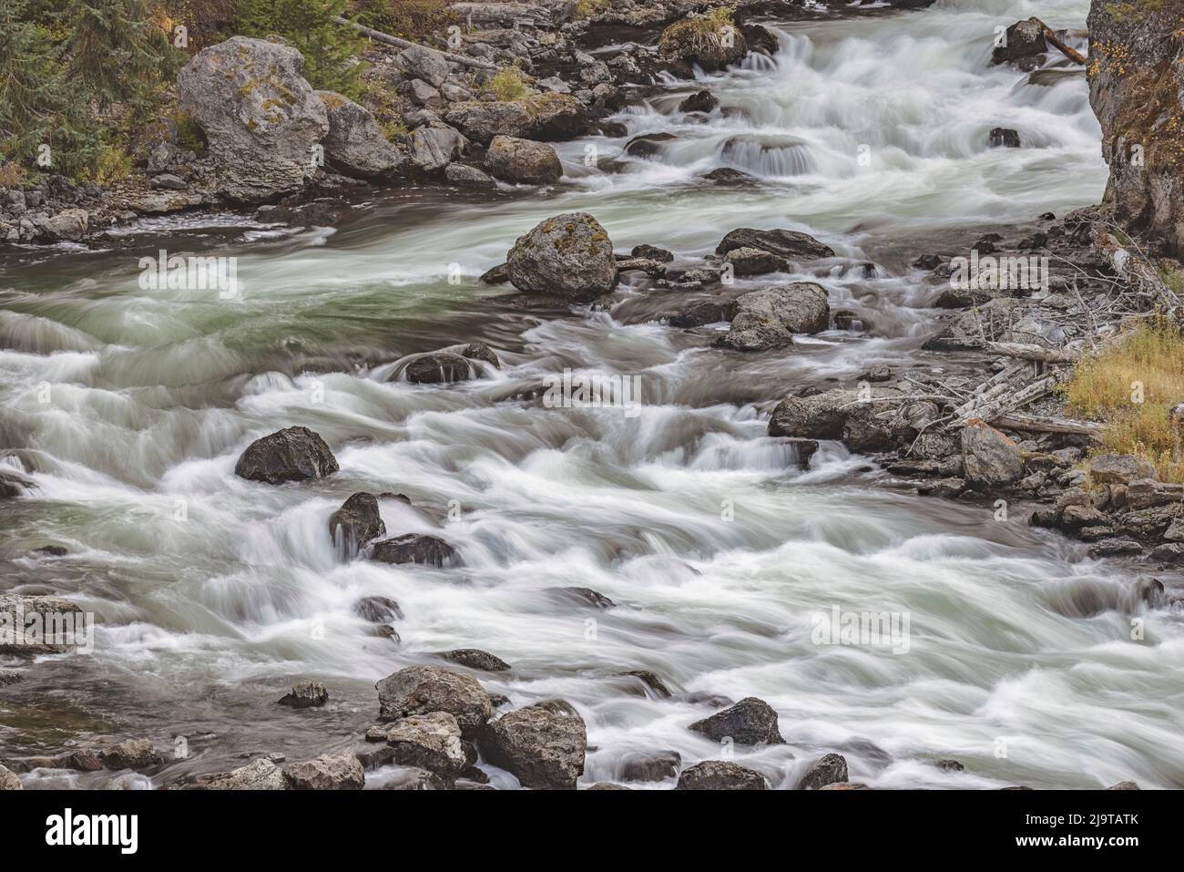 Firehole River, Firehole Canyon drive, Yellowstone National Park, Wyoming Stock Photo - Alamy