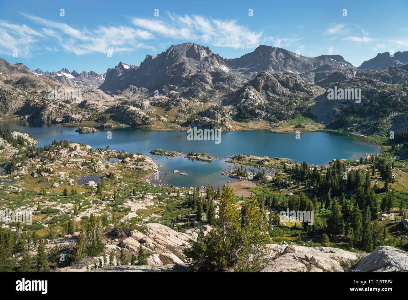 Island Lake and Fremont Peak, Bridger Wilderness, Wind River Range ...