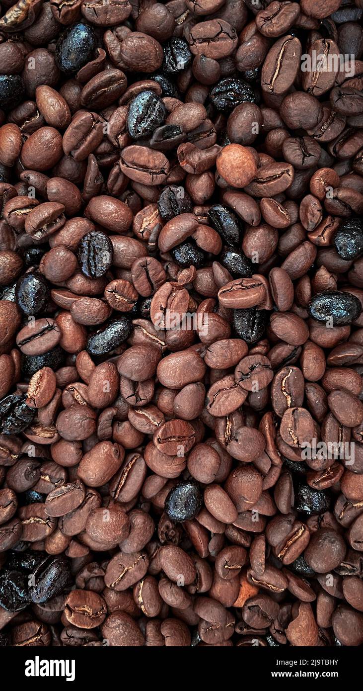 roasted coffee beans, food and drink Stock Photo - Alamy