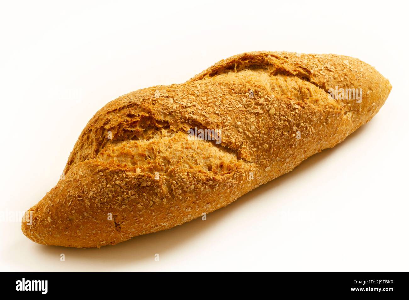one loaf of bread close-up on a white background Stock Photo - Alamy