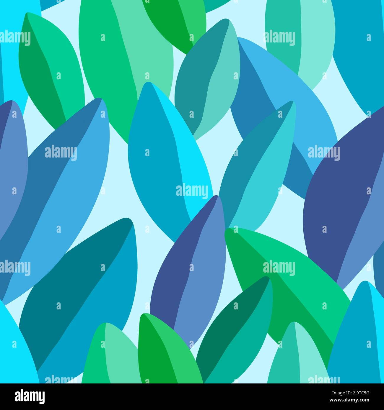 Summer floral seamless coloured leaves pattern for fabrics and textiles and packaging and gifts ...