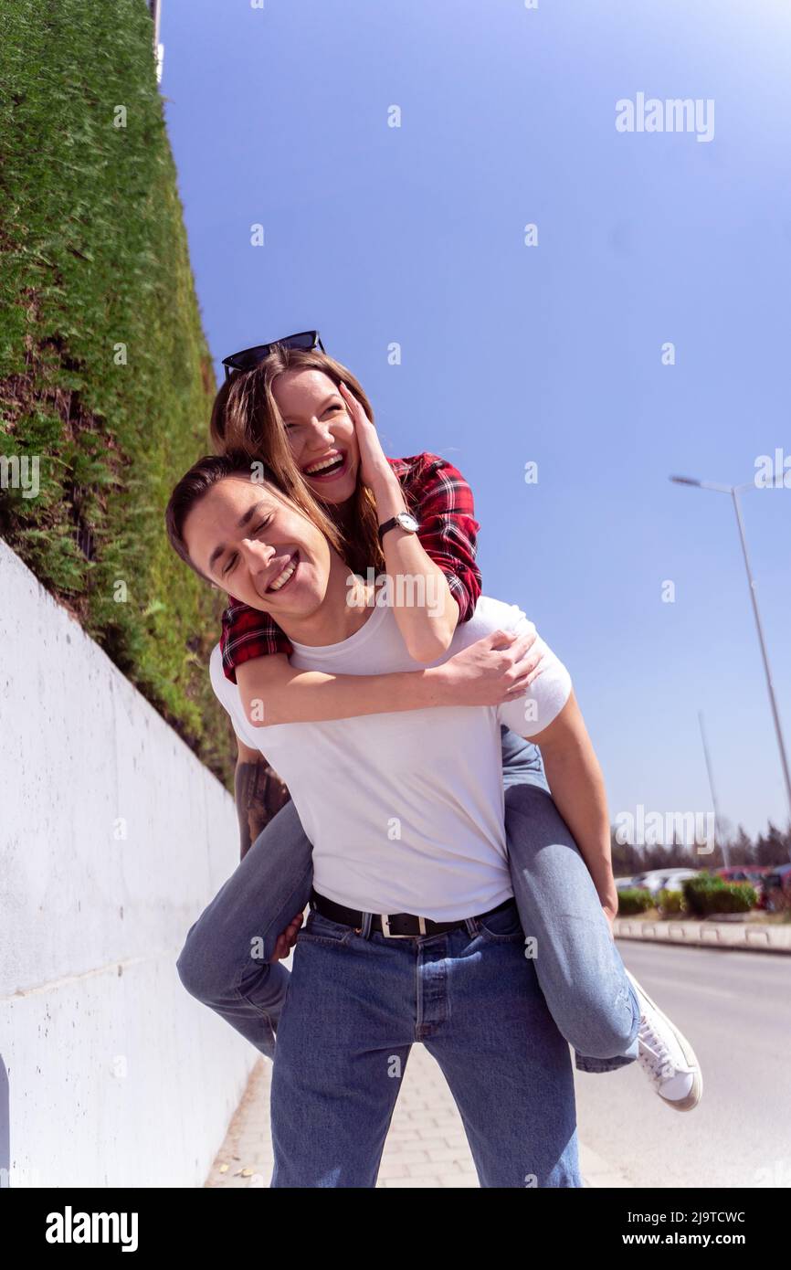 Beautiful couple having romantic road hi-res stock photography and ...
