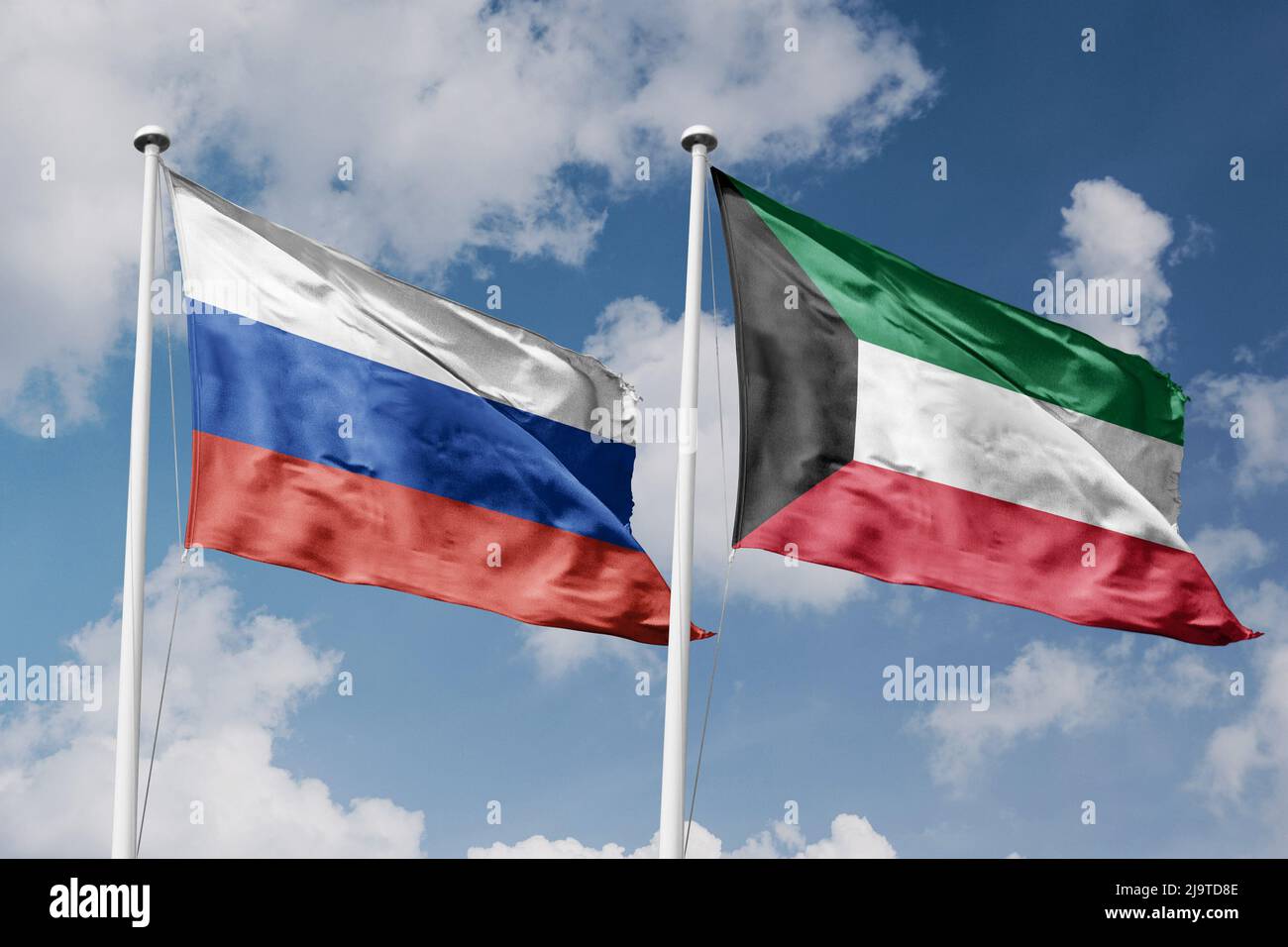 Kuwait saudi arabia flags hi-res stock photography and images - Alamy